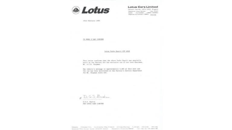Lotus Certificate of Provenance - Secret Classics