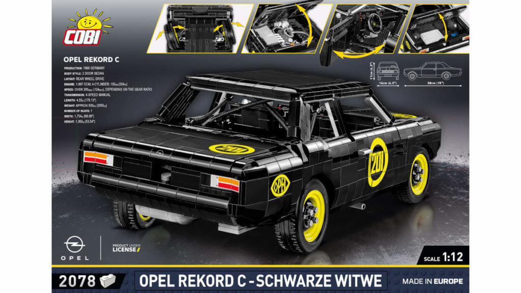 Cobi Opel Rekord C Black Widow - Secret Classics